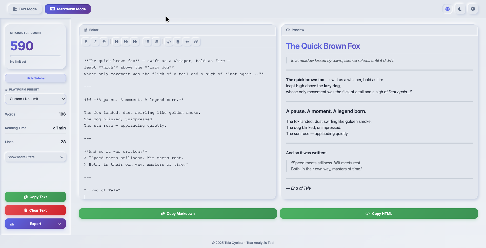 Draftpad - Casual Text Scratchpad with Smart Metrics